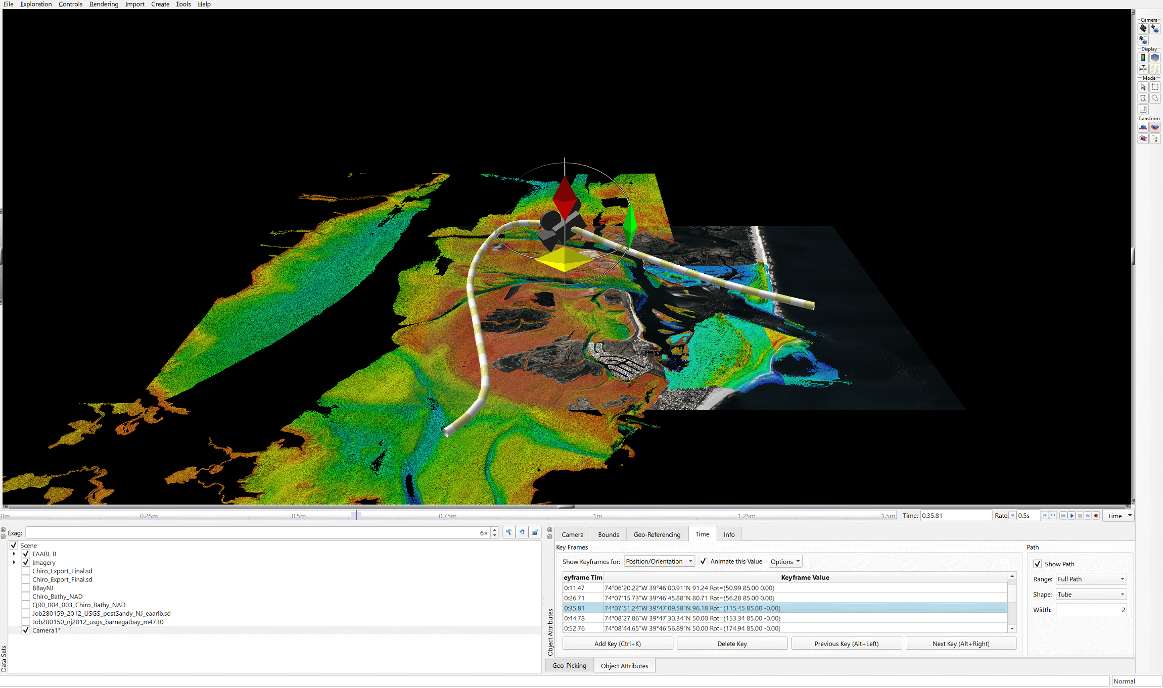 How-to Fledermaus - Create a flightpath for movie making - QPS